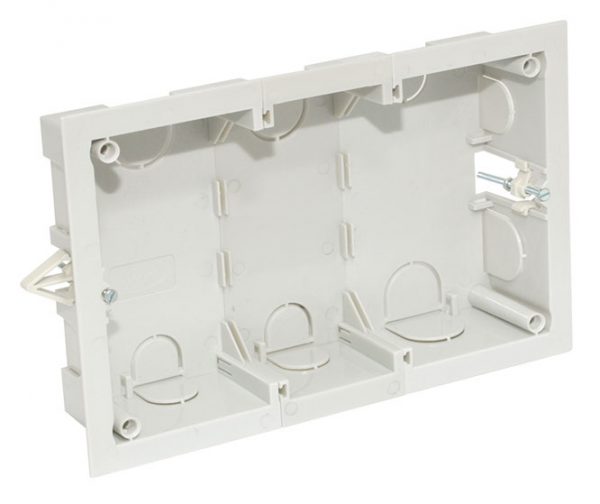3-Module empty flush-mount box - MMCONECTA