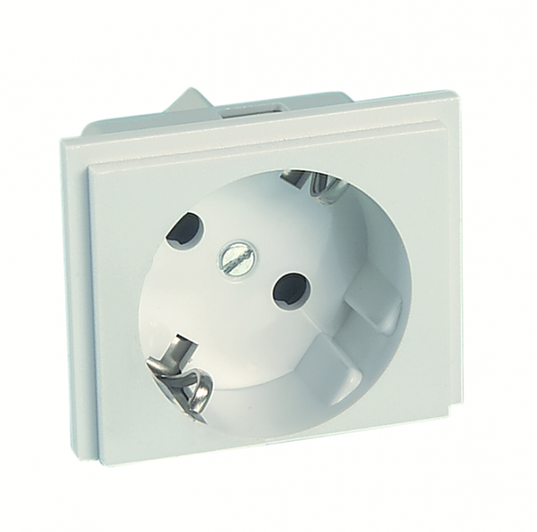 1 Schuko socket combinable module with safety lock | MMCONECTA
